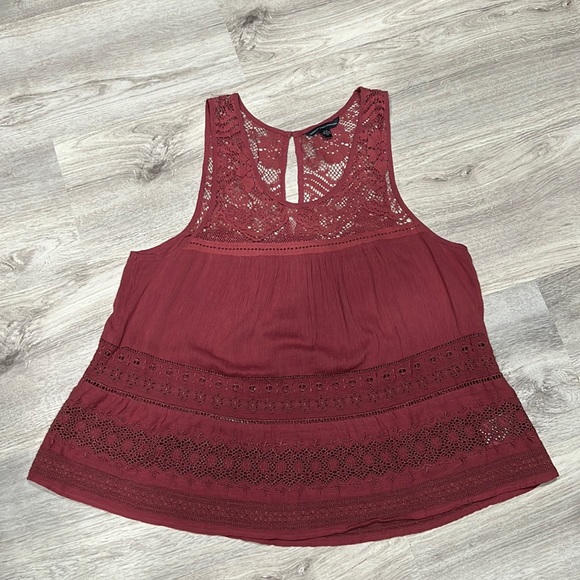 American Eagle Outfitters | Tops | Womens Maroon American Eagle Tank Top | Poshmark